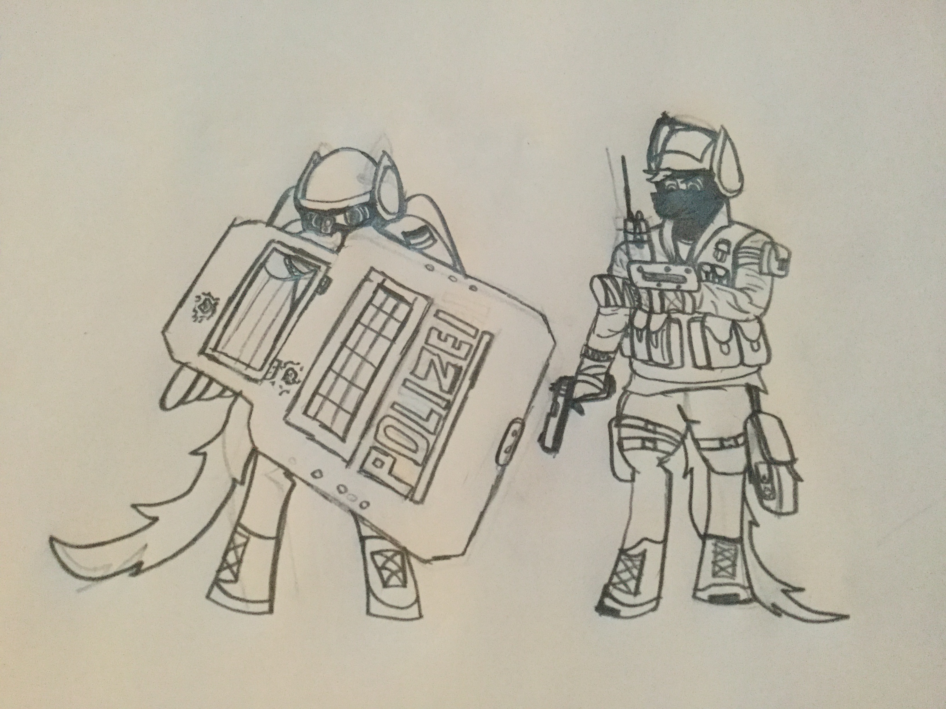 #1410288 - safe, artist:doc rainbow, blitz, gsg9, iq, police, rainbow ...