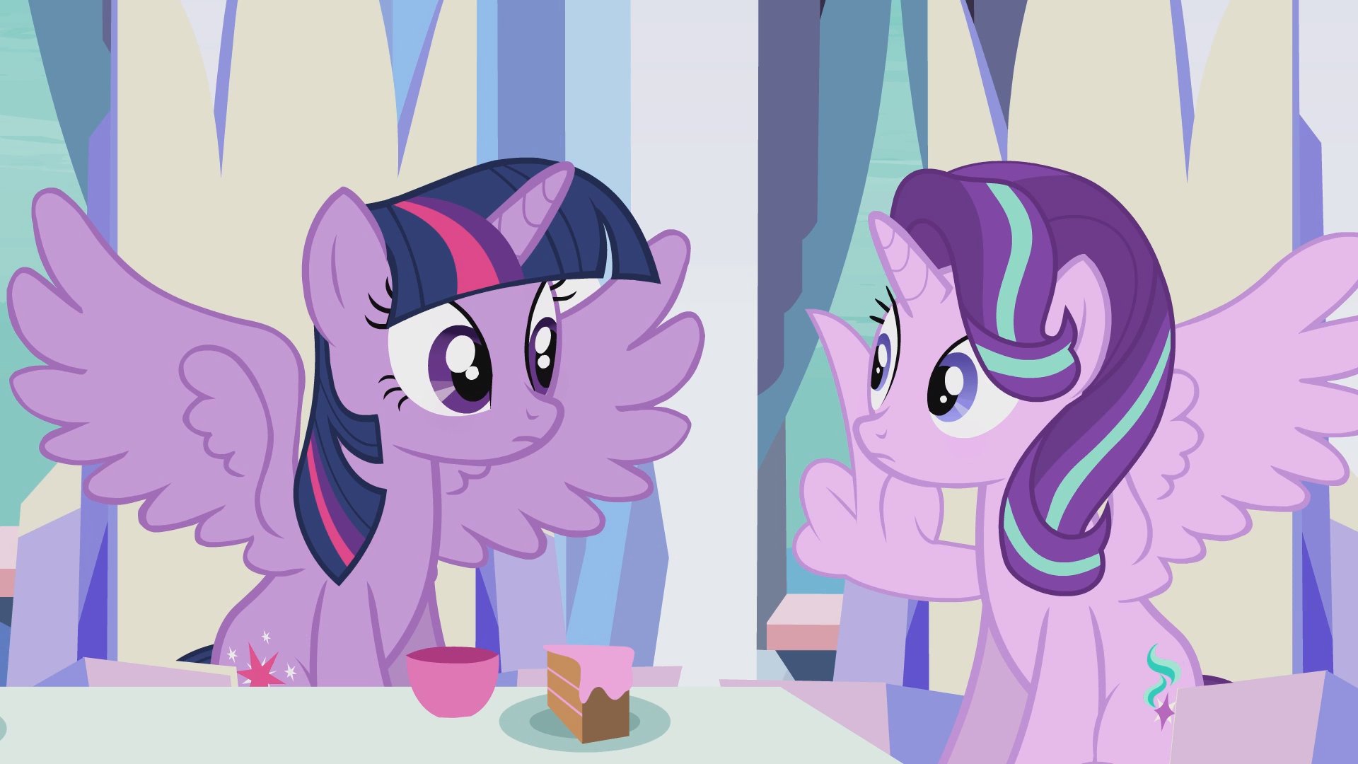 #1413250 - safe, artist:forgalorga, starlight glimmer, twilight sparkle ...