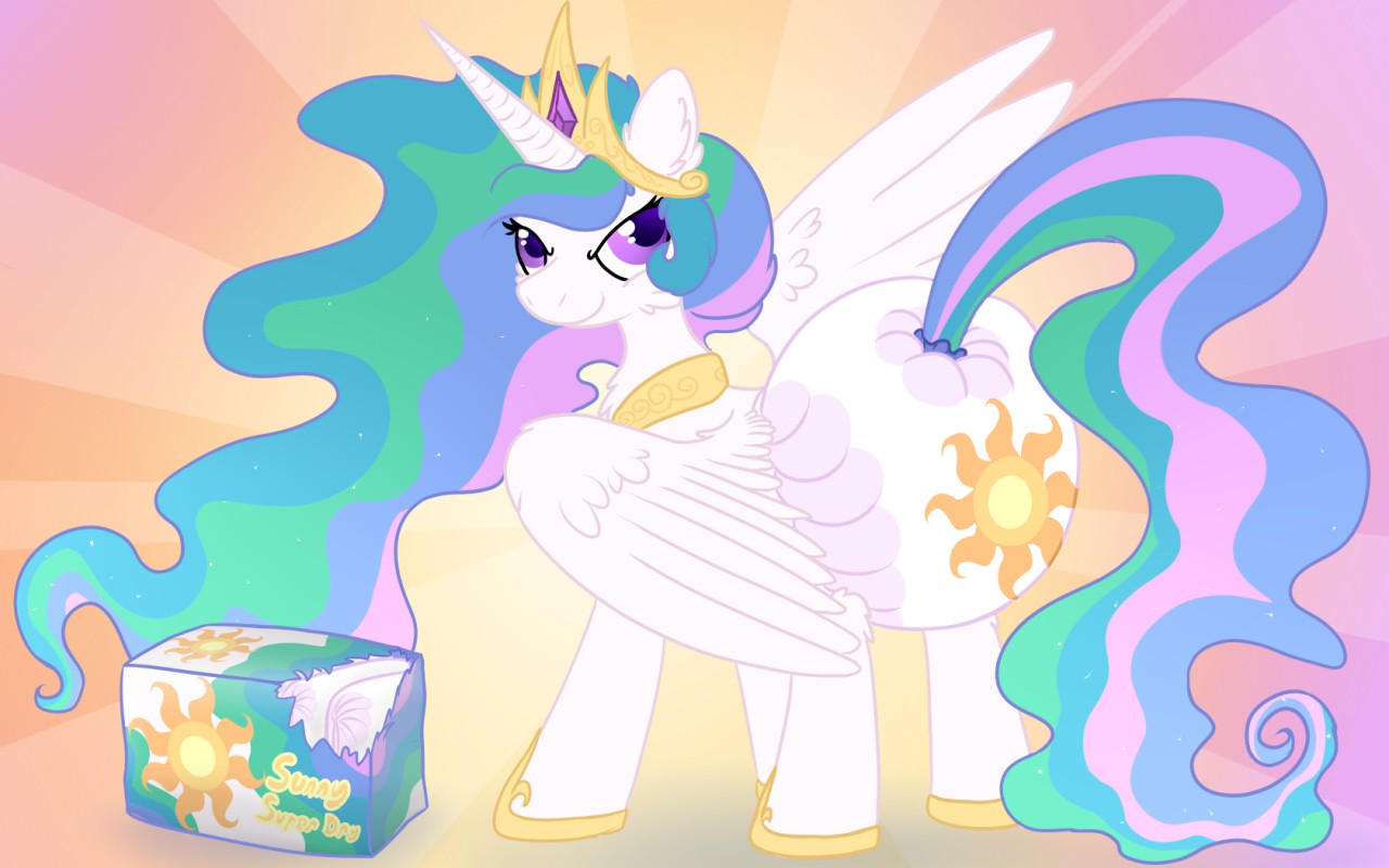 #1425000 - safe, artist:plinkie_poi, princess celestia, alicorn, pony ...