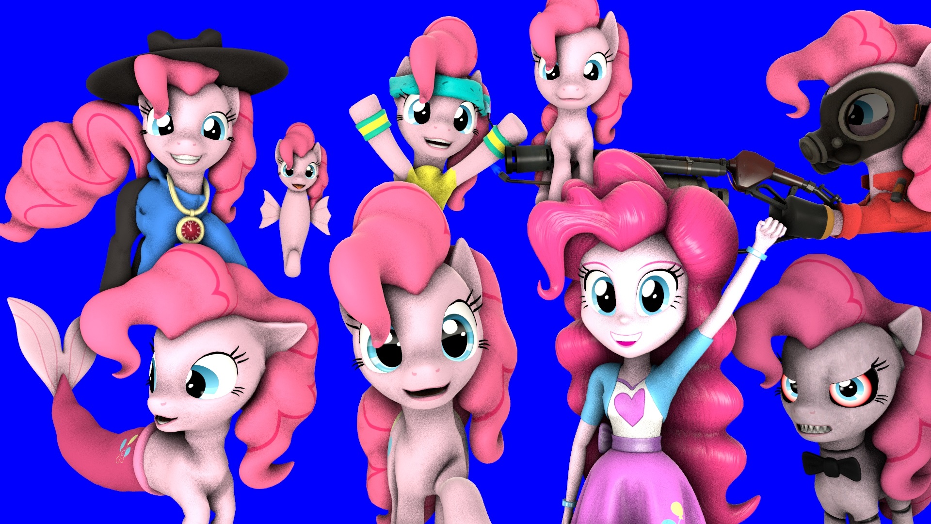 #1406062 - safe, artist:goatcanon, pinkie pie, mermaid, merpony, pony ...
