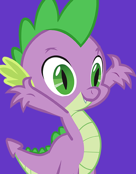 #1406970 - safe, spike, dragon, official, blue background, male, simple ...