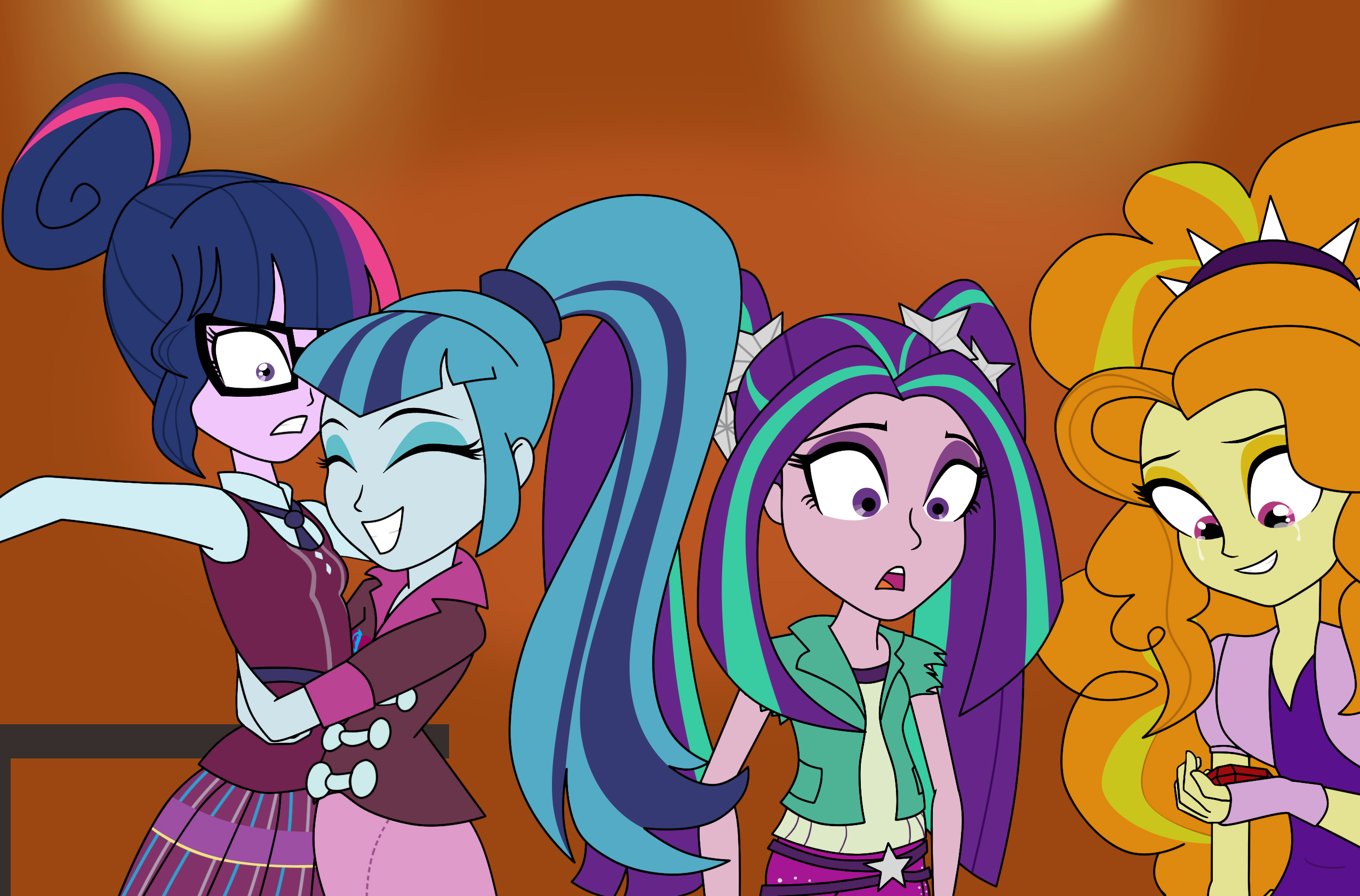 #1426538 - safe, artist:feroxultrus, adagio dazzle, aria blaze, sci-twi ...