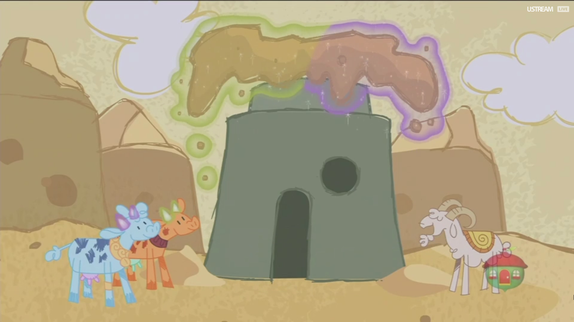 #1442310 - safe, screencap, cow, goat, pony, g4, not asking for trouble ...