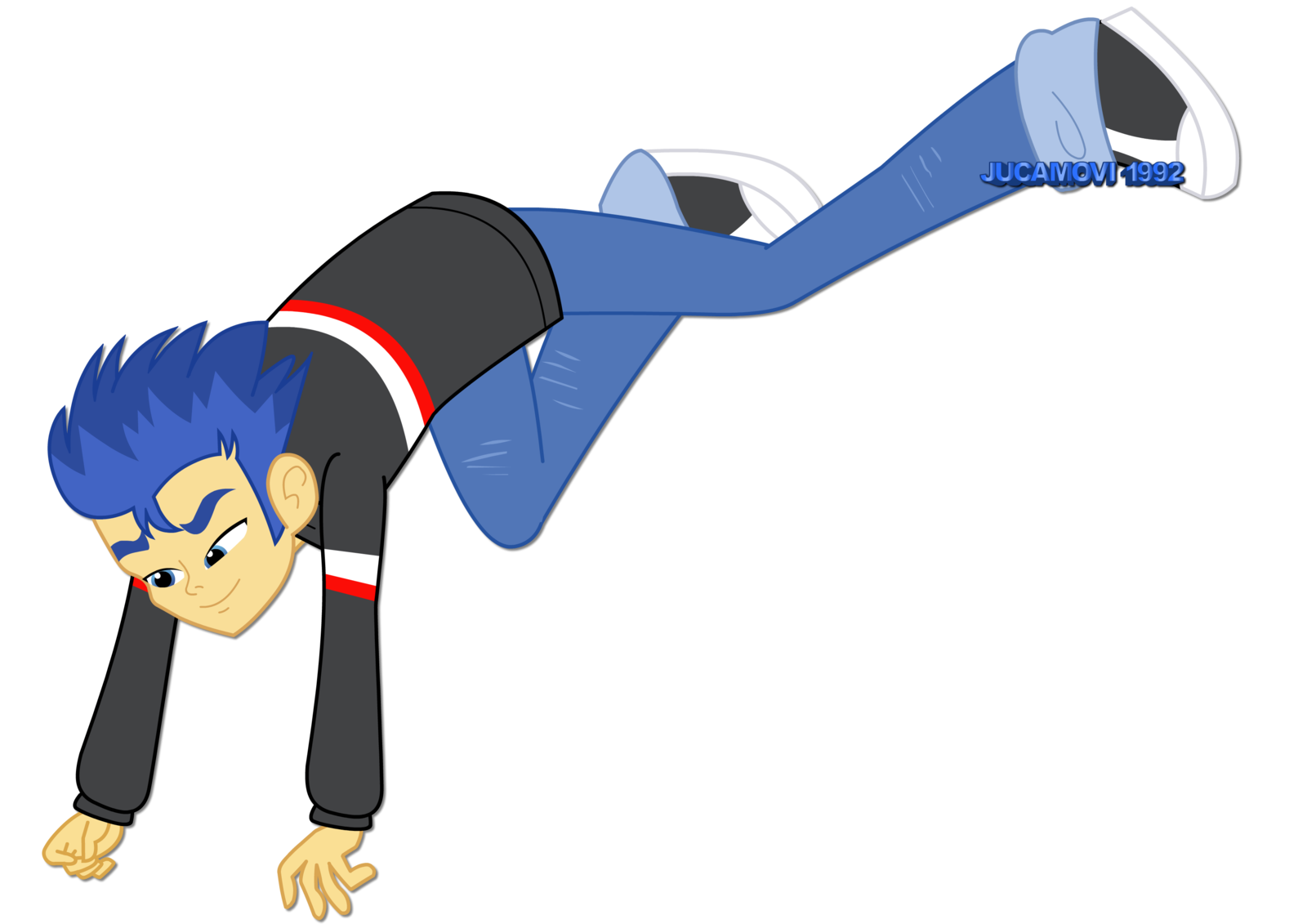 #1443768 - safe, artist:jucamovi1992, flash sentry, equestria girls ...