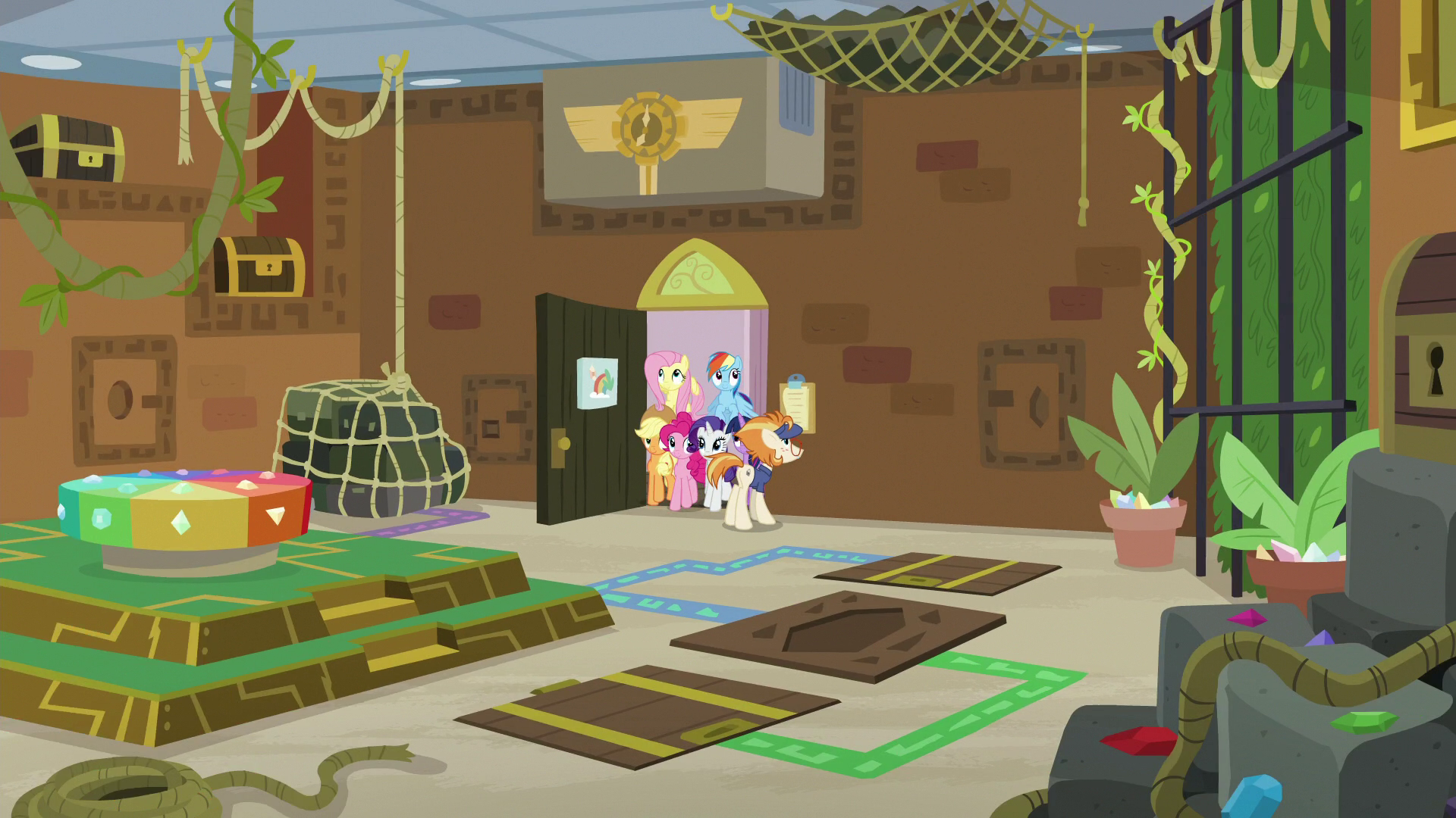 #1449752 - safe, screencap, applejack, fluttershy, pinkie pie, rainbow ...