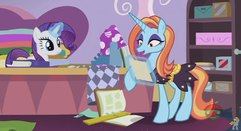 #1430266 - safe, screencap, rarity, sassy saddles, pony, forever filly ...