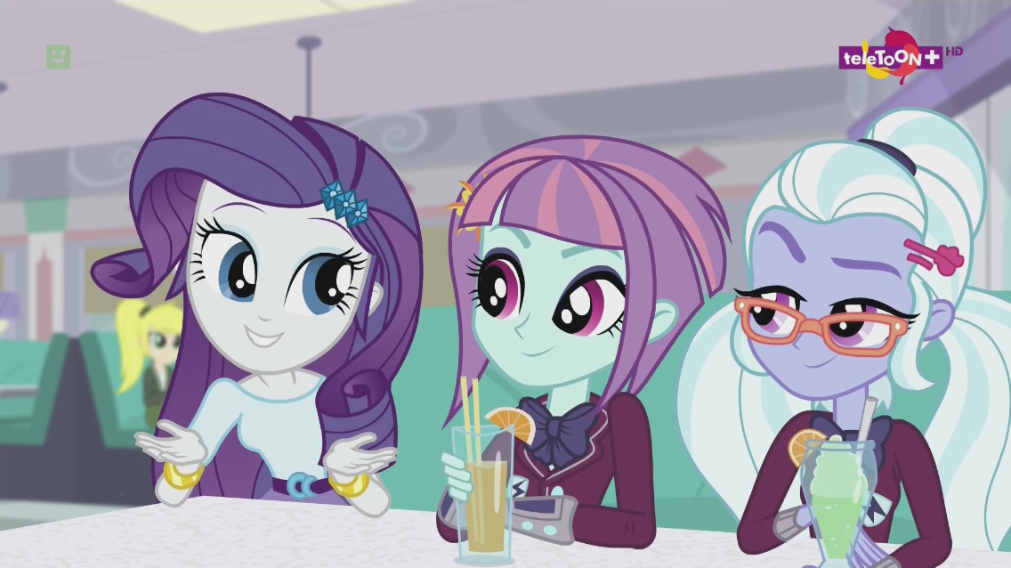 #1451652 - safe, screencap, rarity, sugarcoat, sunny flare, equestria ...