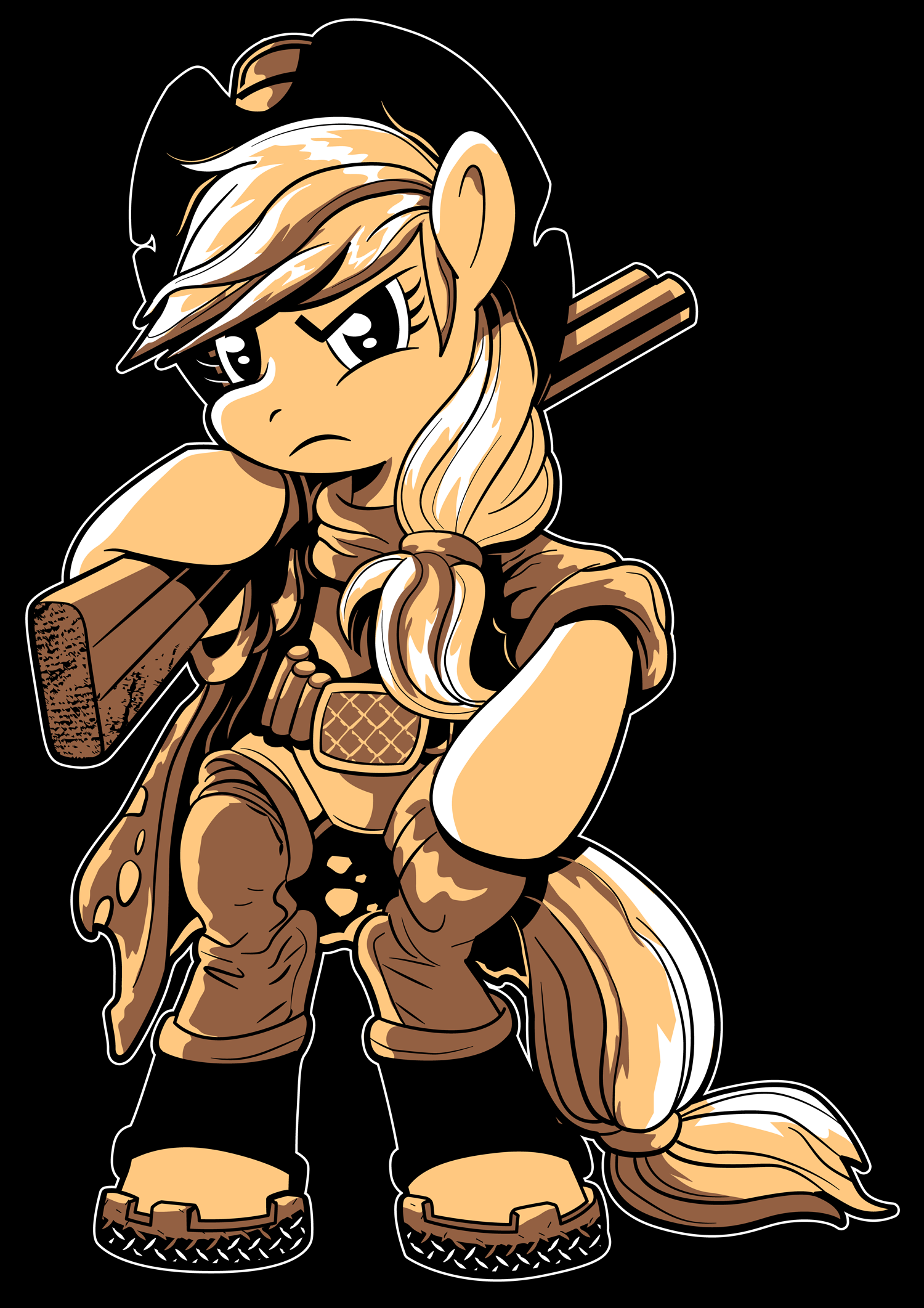 #1466025 - safe, artist:ecartoonman, applejack, earth pony, pony, g4 ...
