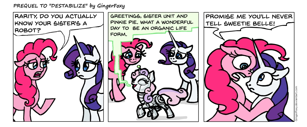 #1455390 - safe, artist:gingerfoxy, pinkie pie, rarity, sweetie belle ...