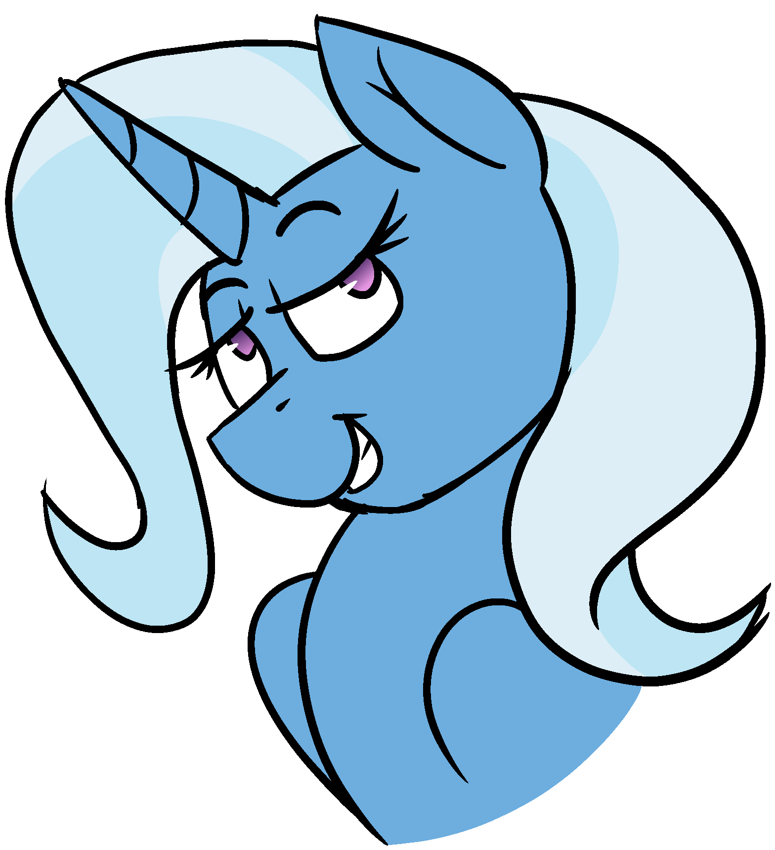 #1456980 - safe, artist:jen-neigh, trixie, pony, unicorn, bust, female ...