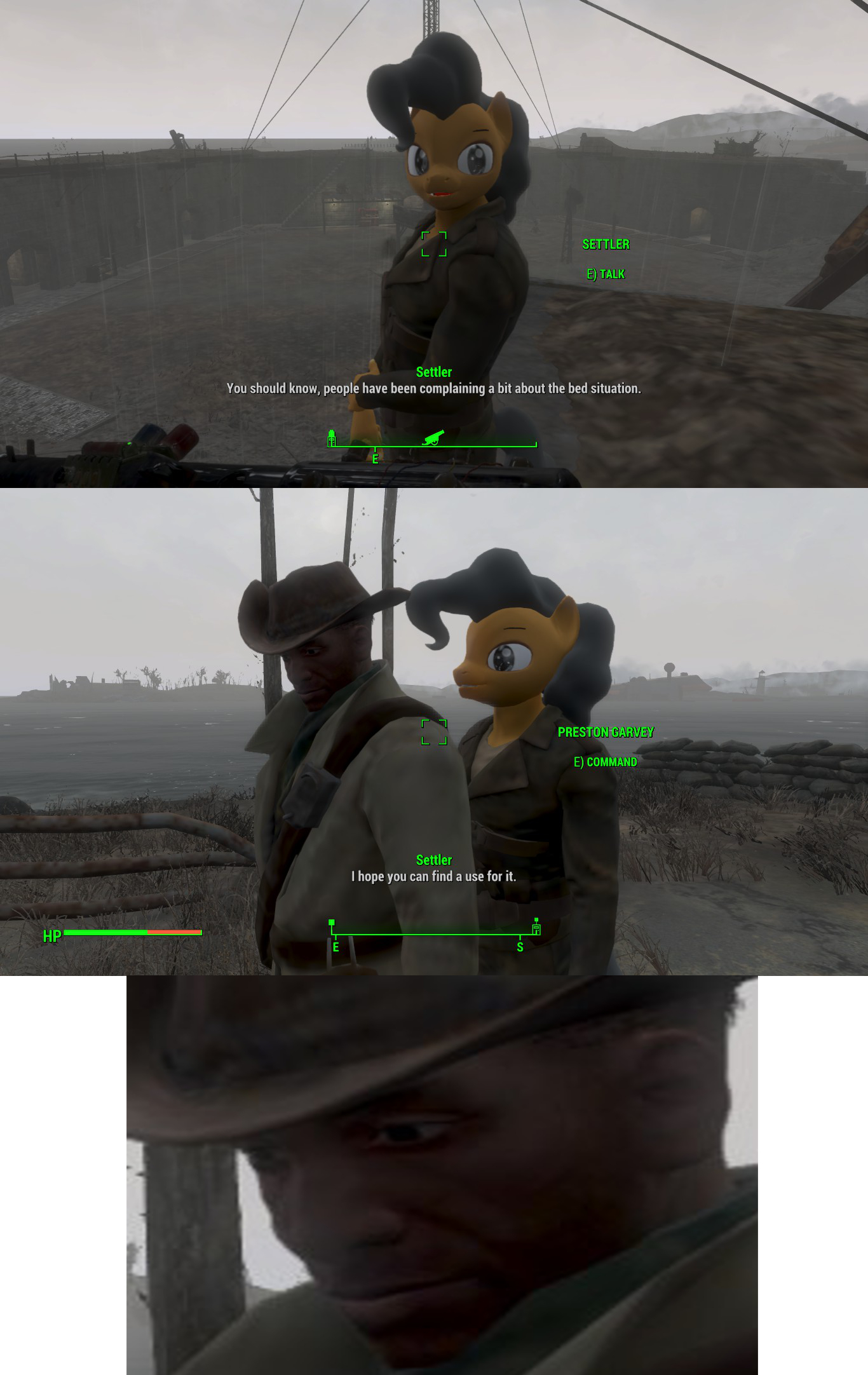 #1494410 - safe, anthro, 3d, fallout 4, personal space invasion ...