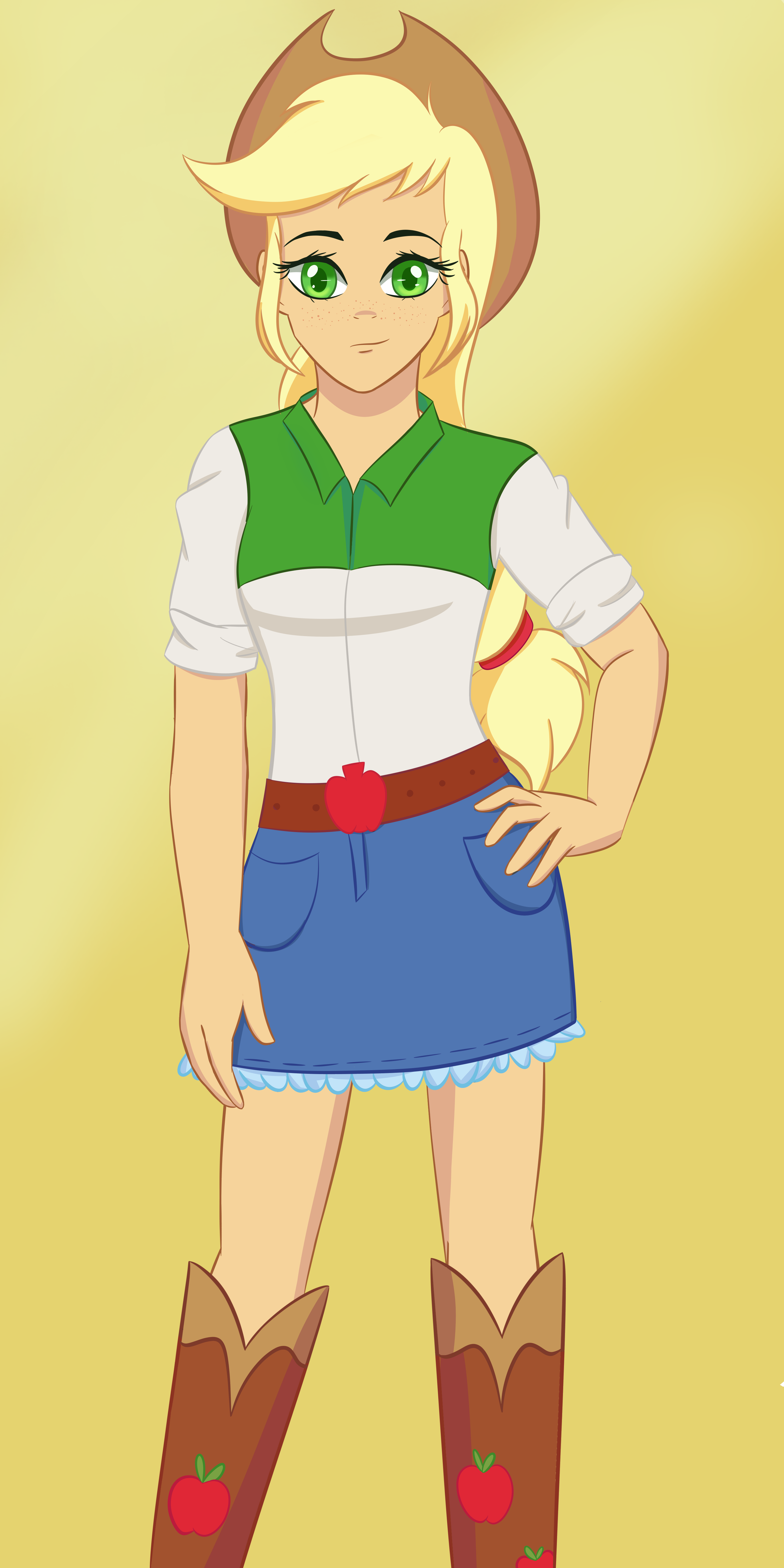 #1482096 - safe, artist:toughbluff, applejack, equestria girls, absurd ...