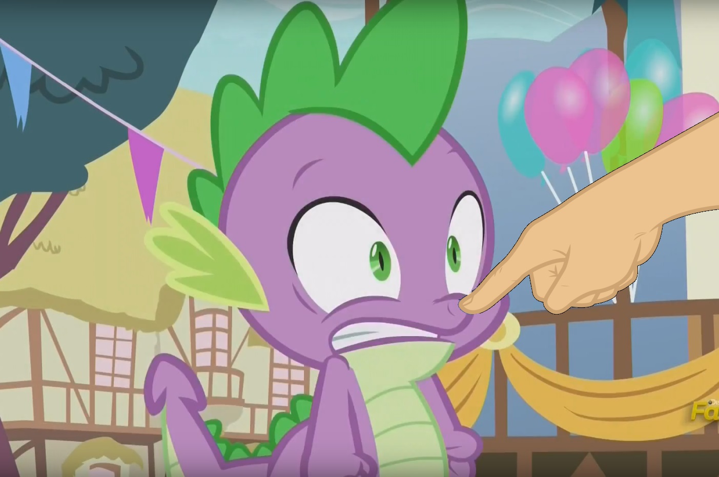 #1514733 - safe, edit, spike, dragon, triple threat, balloon, boop ...