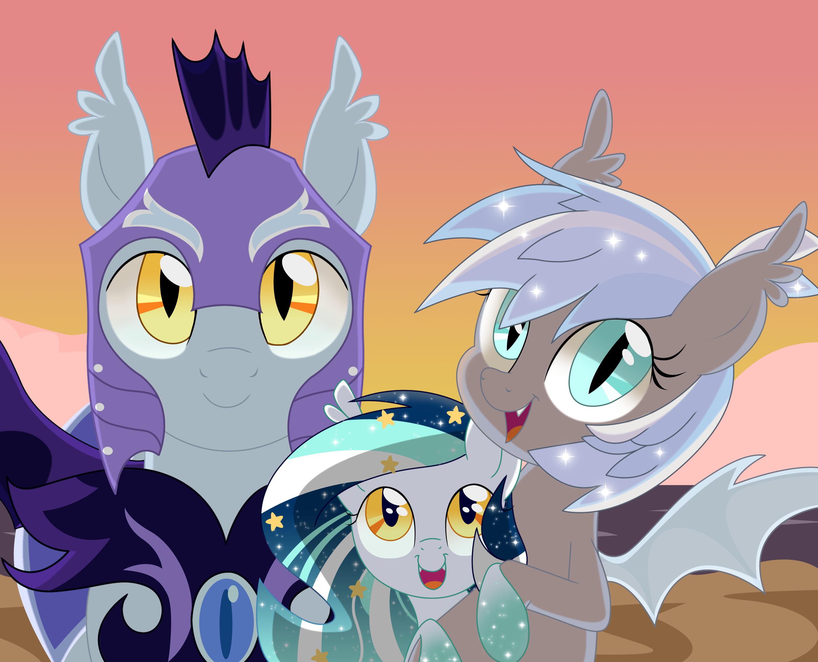 #1505442 - safe, artist:owlity, oc, oc:wistful galaxy, bat pony, pony ...