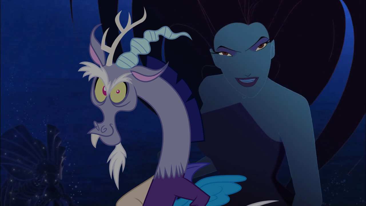 #1538346 - safe, edit, discord, draconequus, human, chaos, duo, eris ...