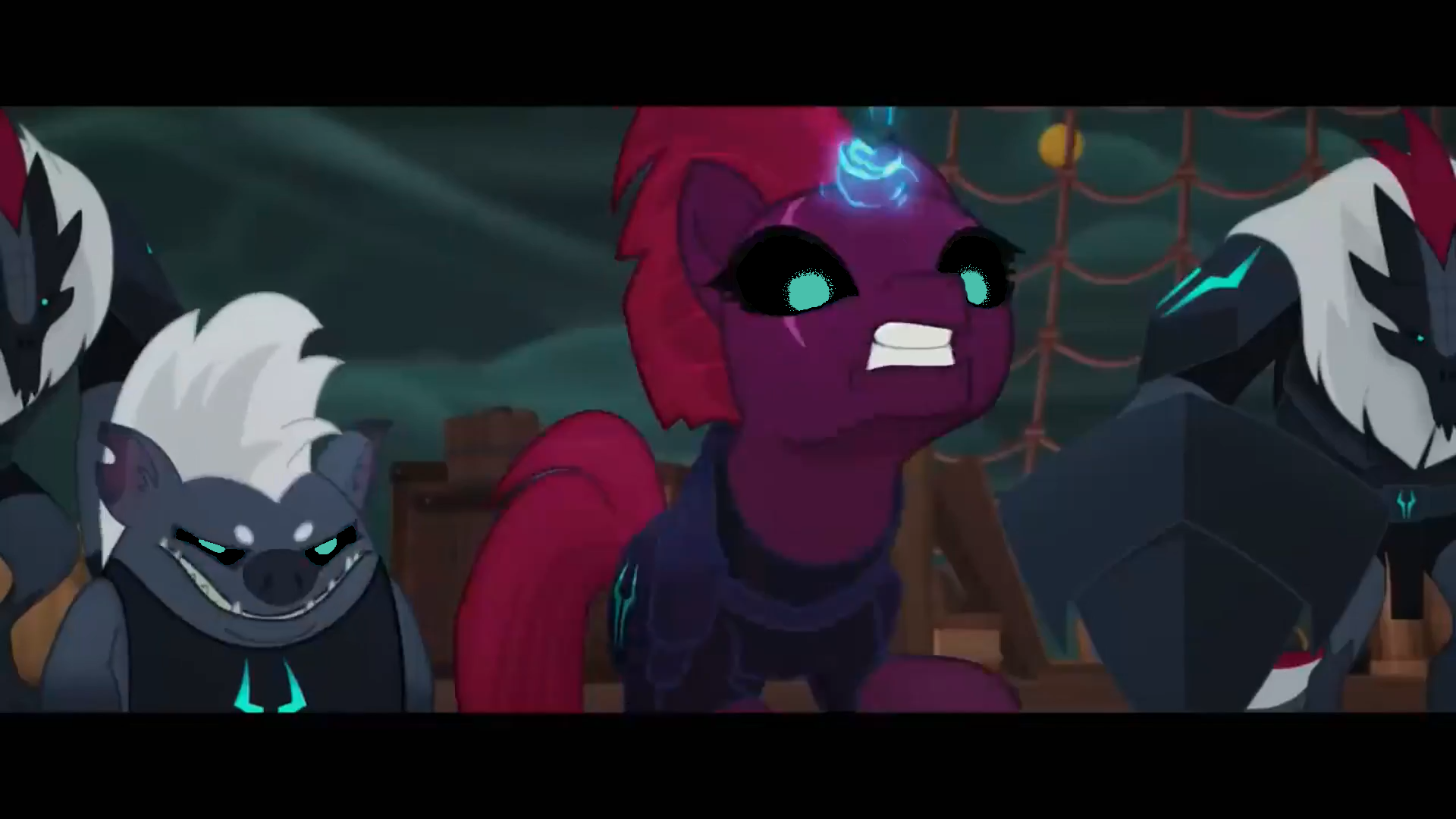 #1540095 - airship, broken horn, edit, edited screencap, eye scar ...