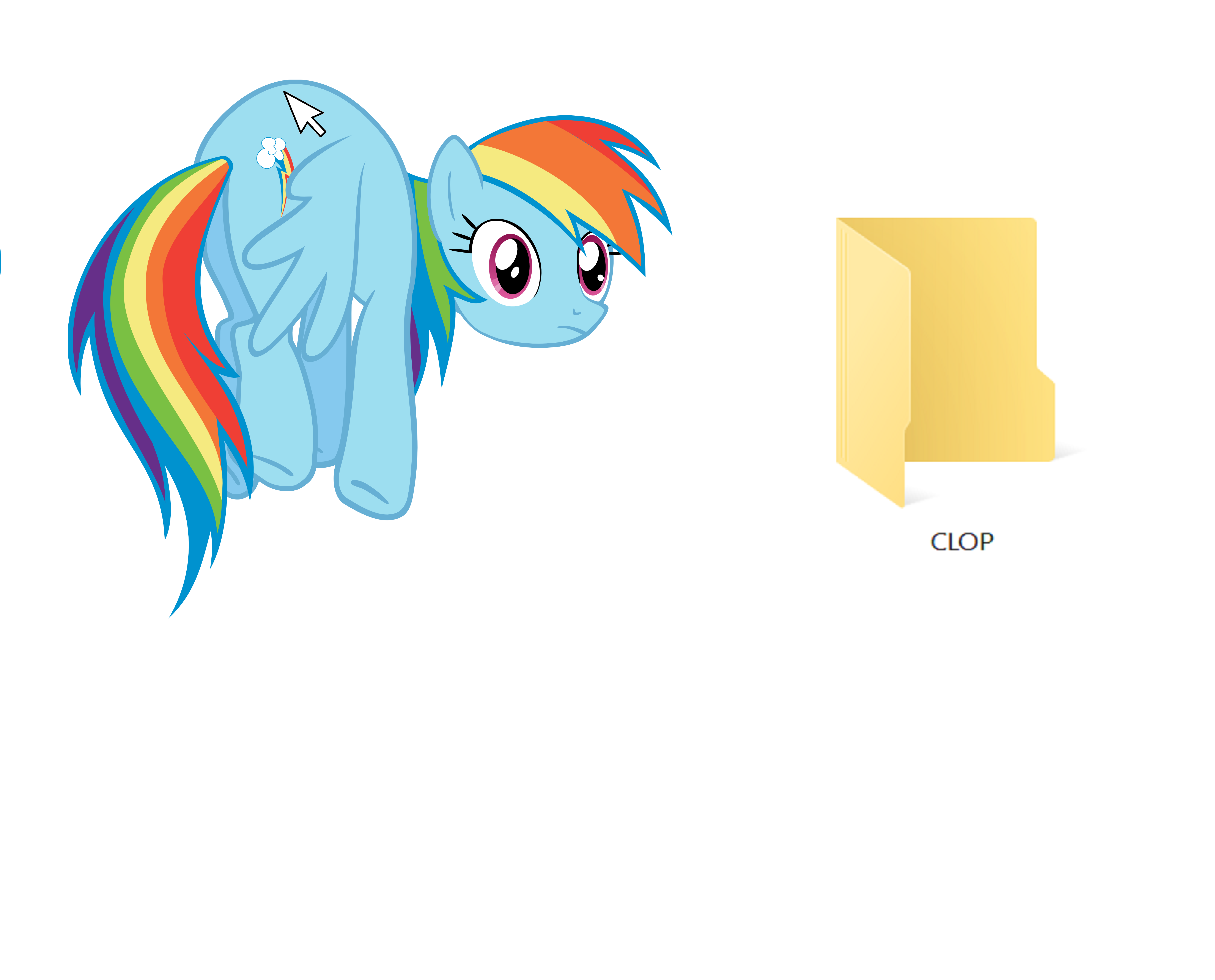 #1547258 - suggestive, rainbow dash, absurd resolution, cursor, female, folder, solo - Derpibooru