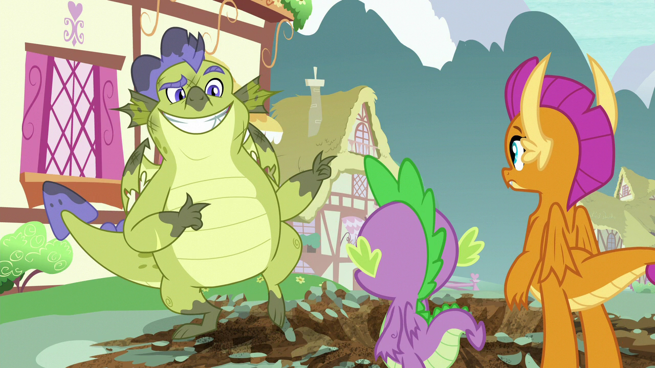 #1851650 - safe, screencap, sludge (g4), smolder, spike, dragon, father ...