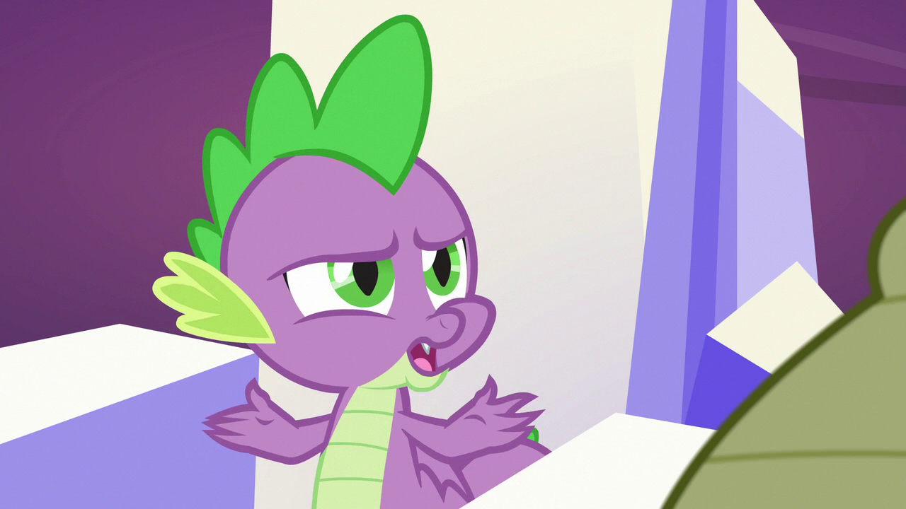 #1852213 - safe, screencap, sludge (g4), spike, dragon, father knows ...