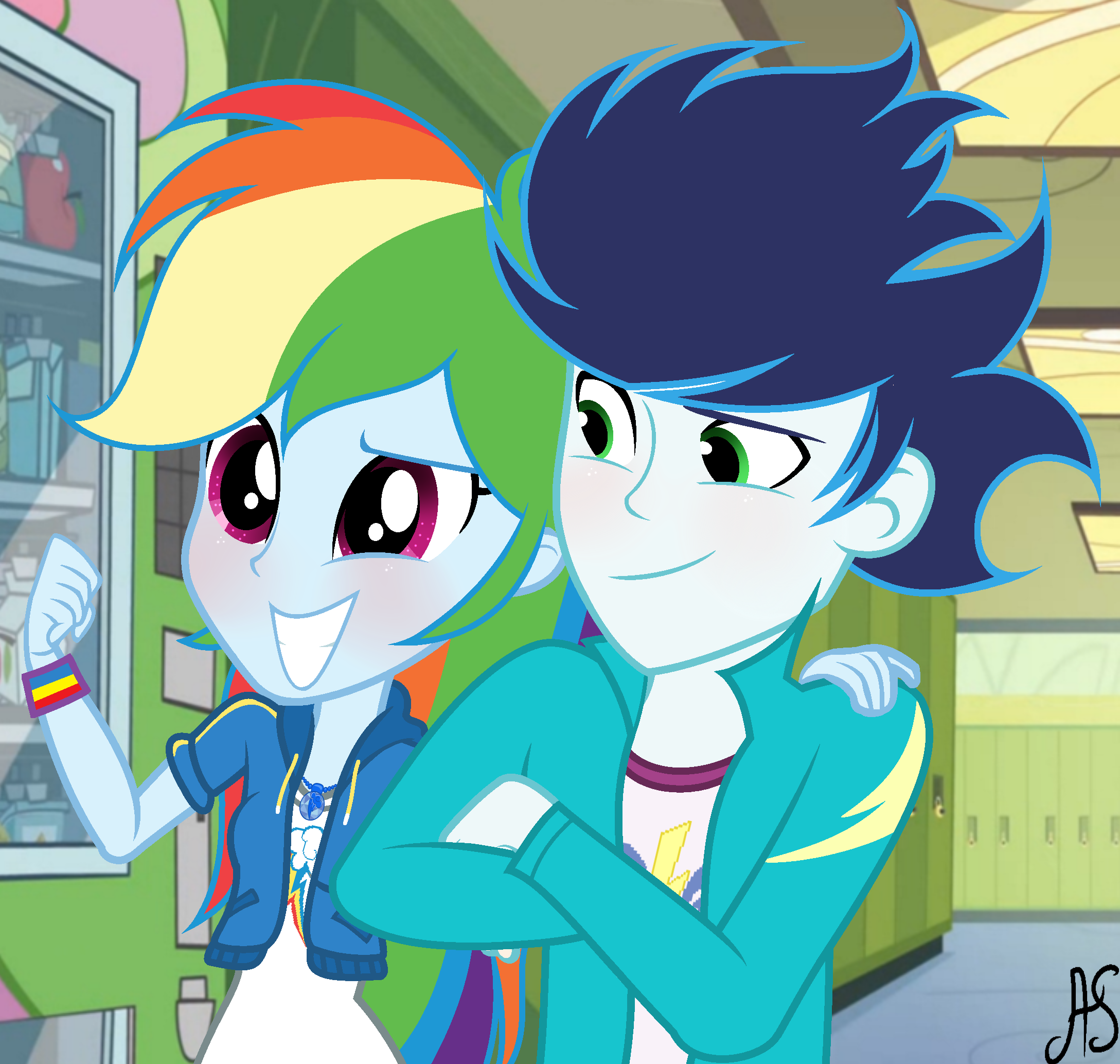 #1890653 - safe, artist:sparkling-sunset-s08, rainbow dash, soarin ...