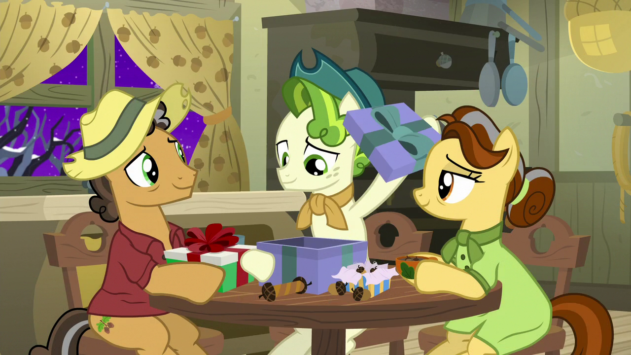 #1892845 - safe, screencap, butternut, oak nut, pistachio, earth pony ...