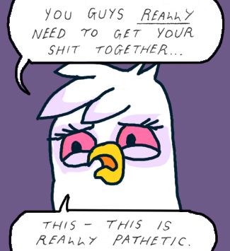 #1685327 - safe, gilda, griffon, bloodshot eyes, bust, dialogue ...