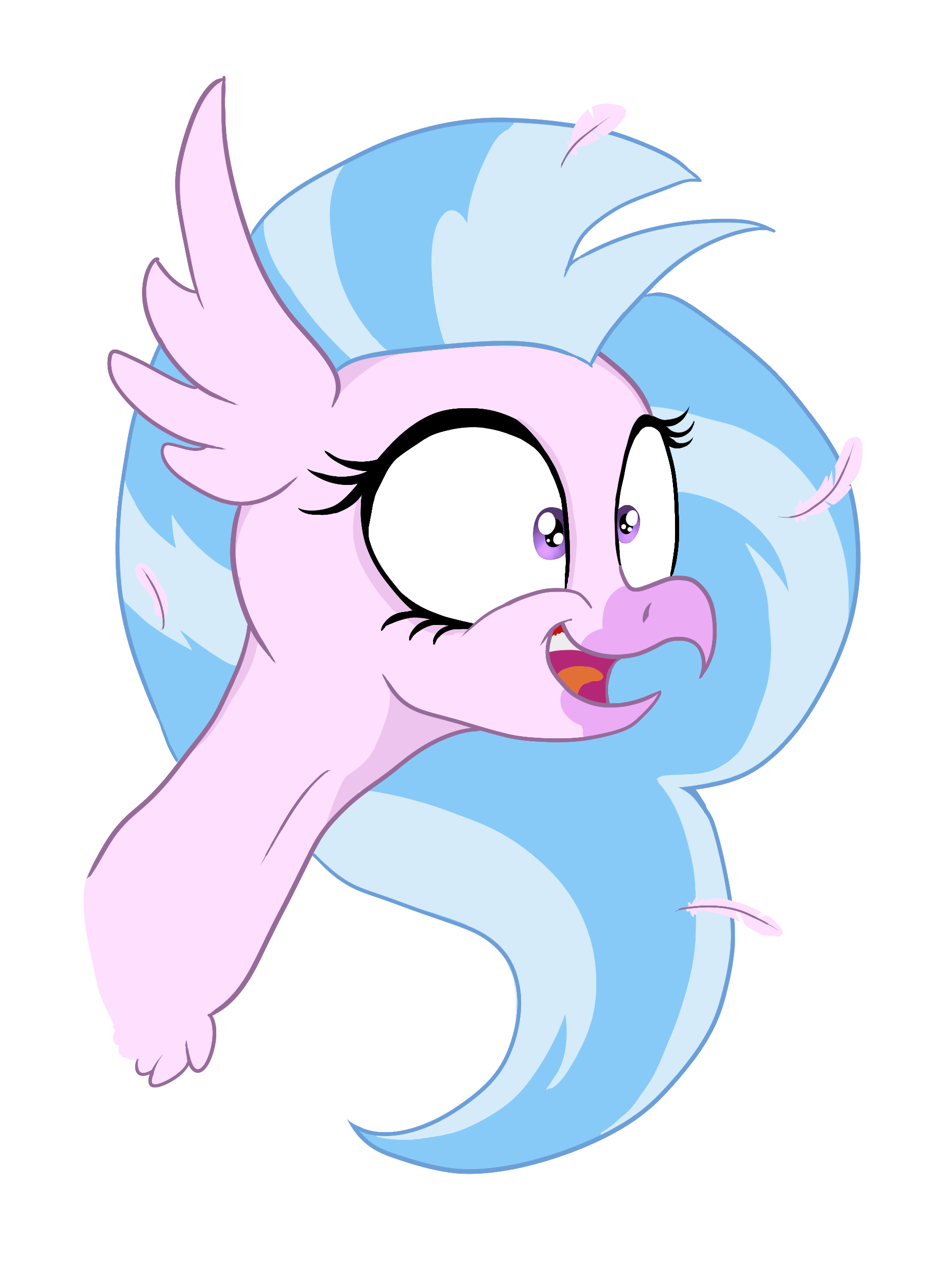 #1689235 - safe, artist:paskanaakka, derpibooru exclusive, silverstream, classical hippogriff ...