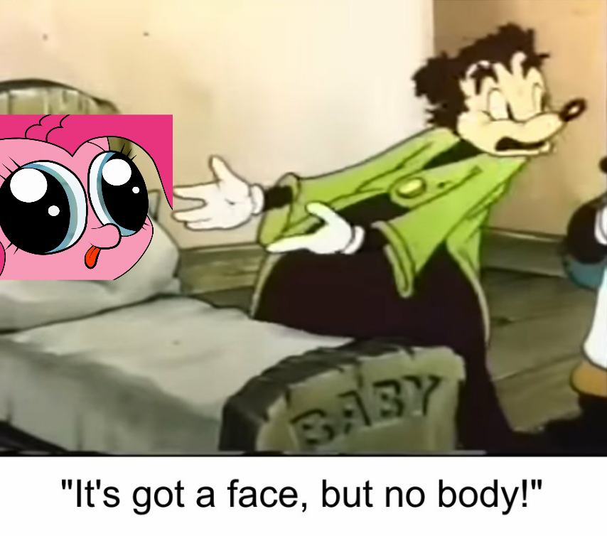 #1693031 - safe, pinkie pie, bed, head only, meme, papa bear, spaghet ...