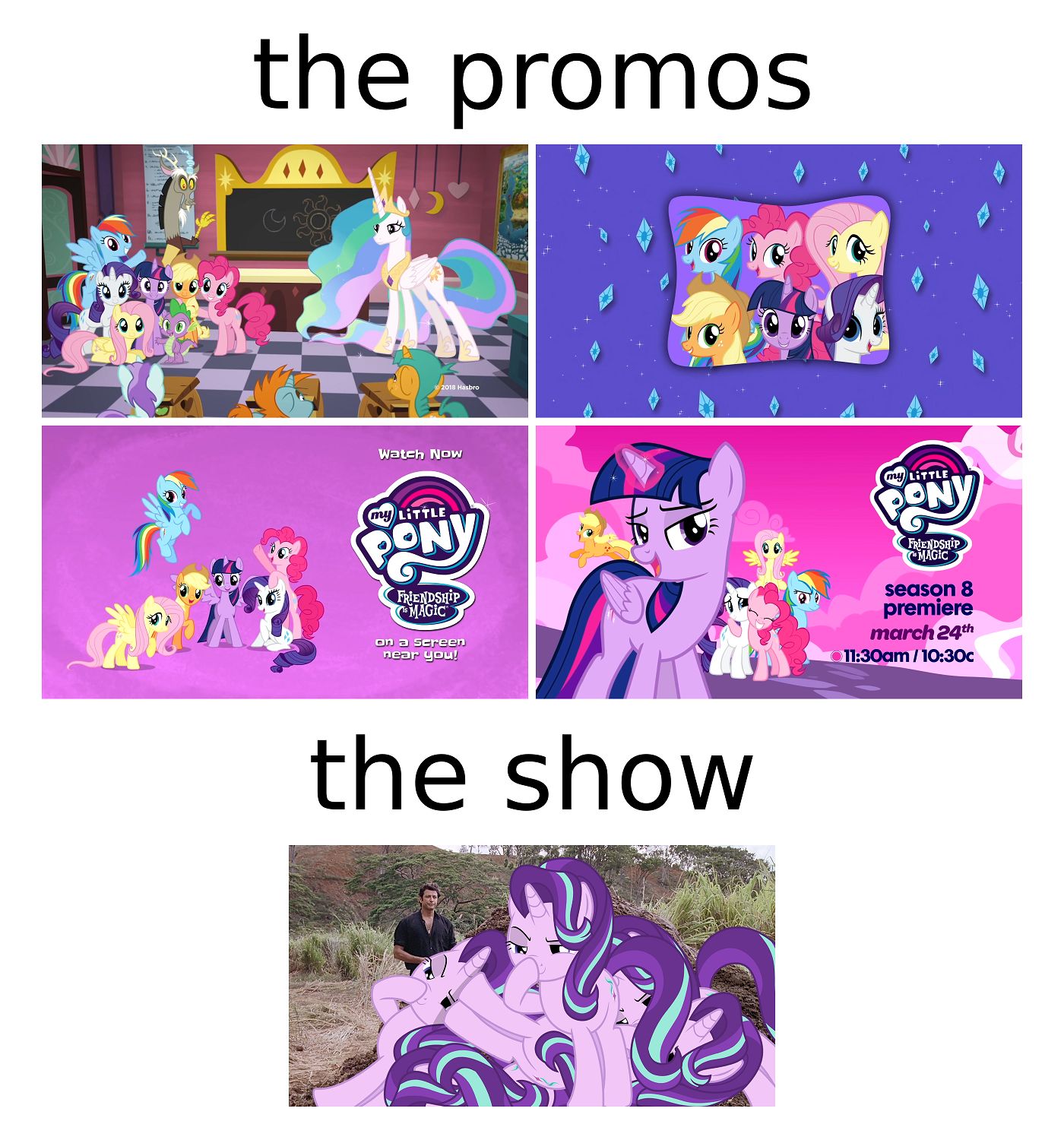 #1696204 - safe, applejack, discord, fluttershy, liza doolots, petunia ...