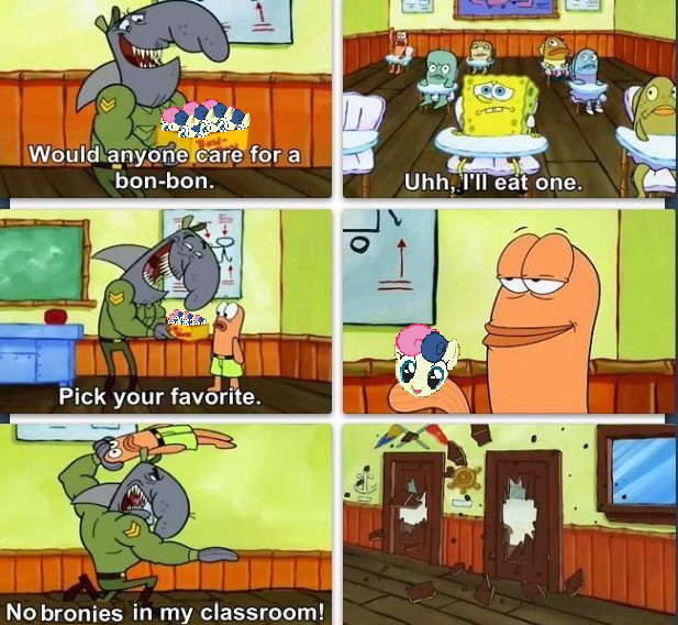 #1715714 - safe, edit, bon bon, sweetie drops, fish, cannibalism ...