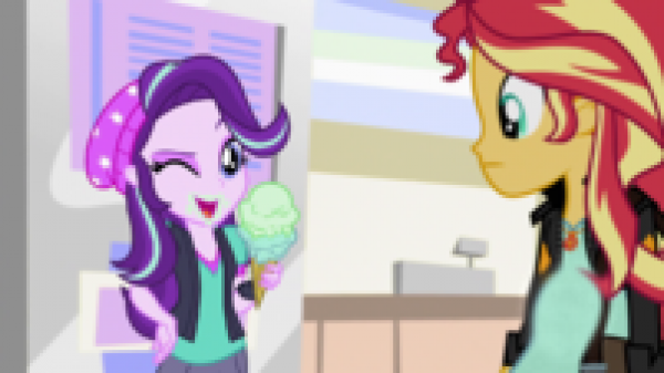 #1719564 - safe, edit, edited screencap, screencap, starlight glimmer, sunset shimmer, comic:a ...