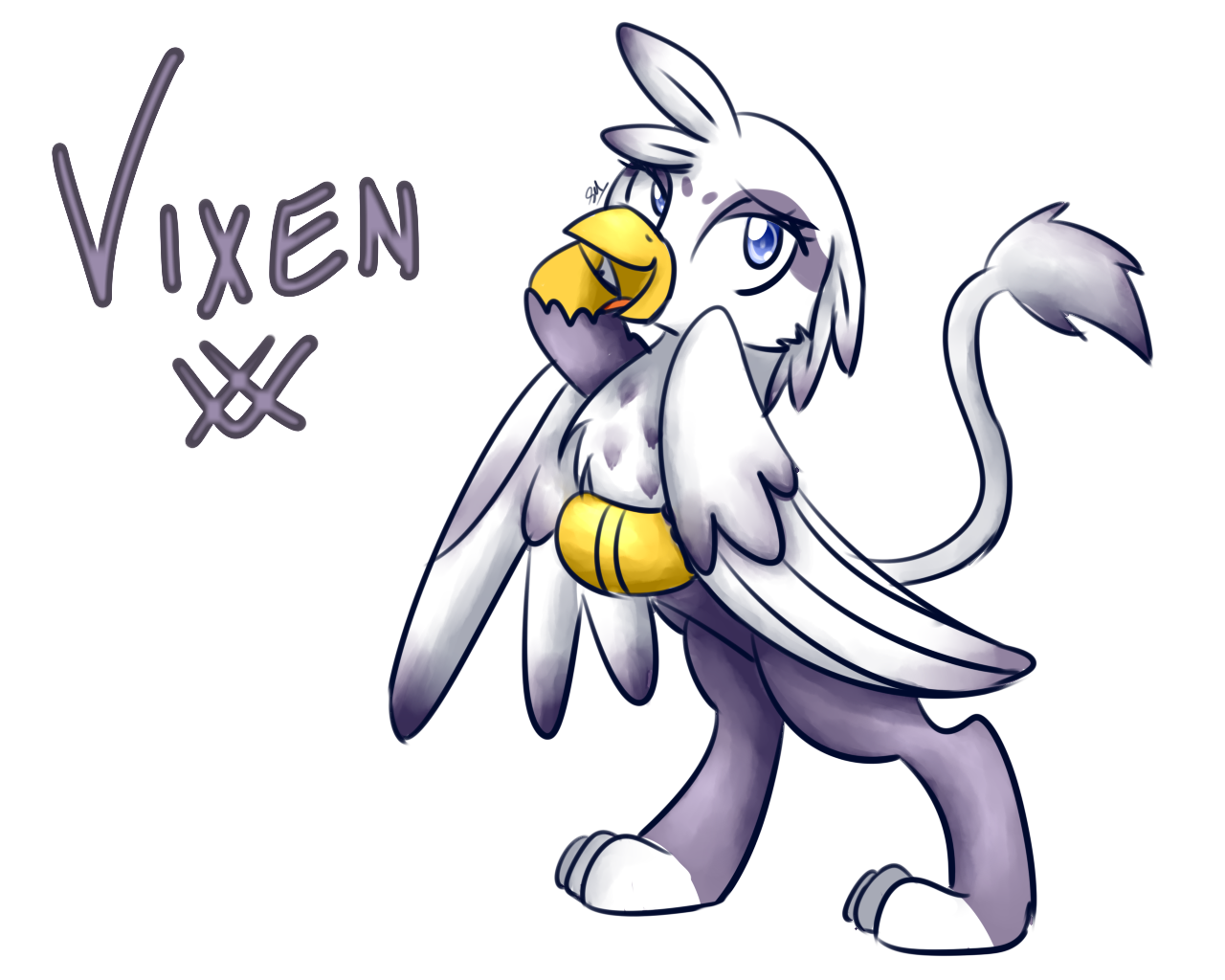 #1698597 - safe, artist:sugar morning, oc, oc only, oc:vixen, griffon ...