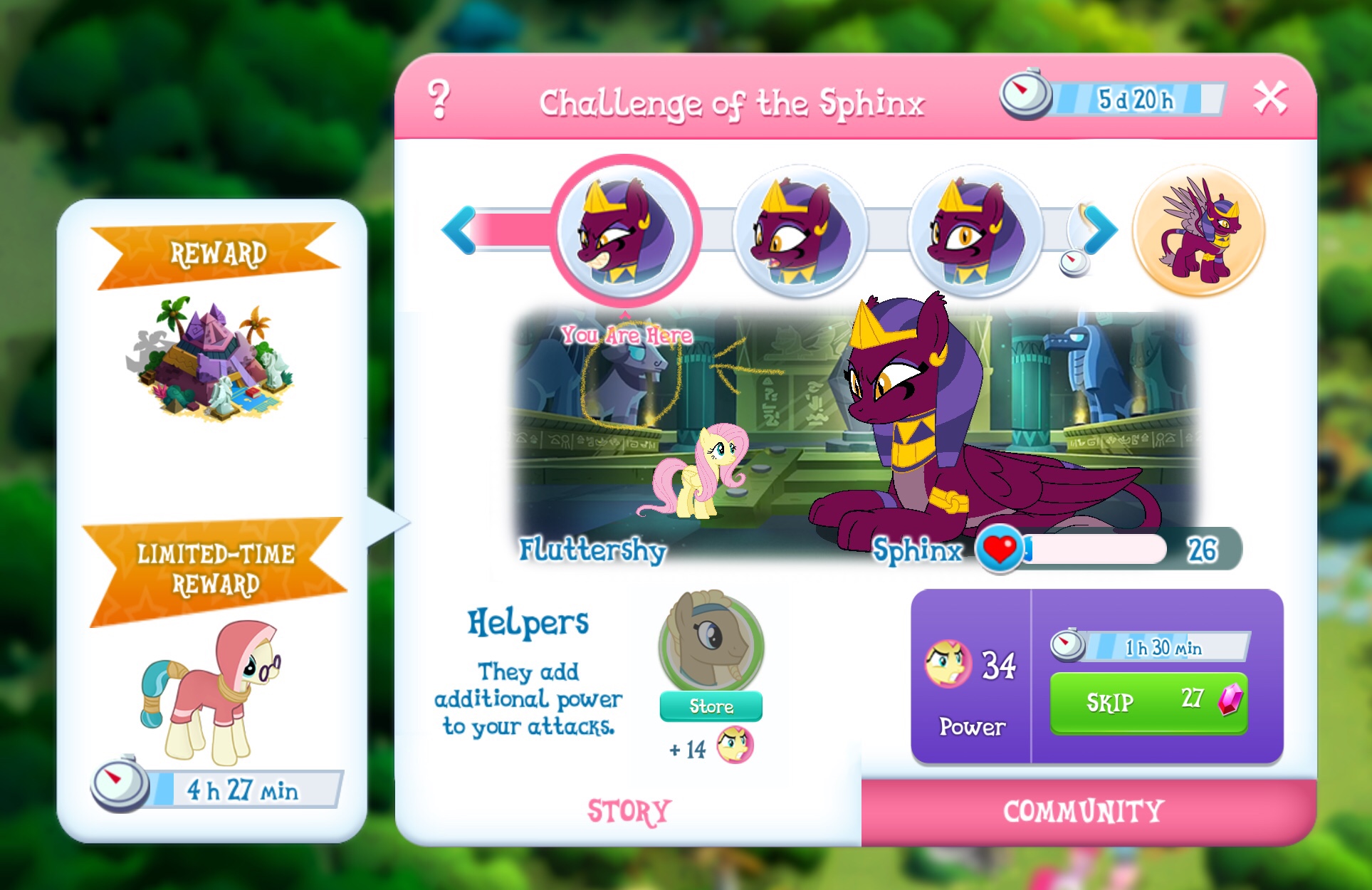 #1701601 - safe, gameloft, fluttershy, sphinx (character), sphinx, game ...