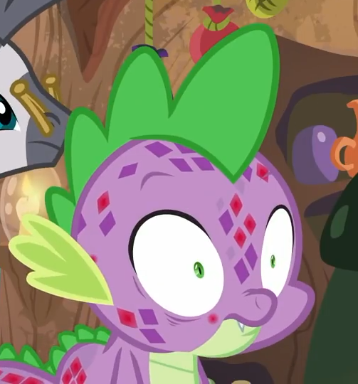 #1745798 - safe, screencap, spike, zecora, dragon, molt down, cropped ...