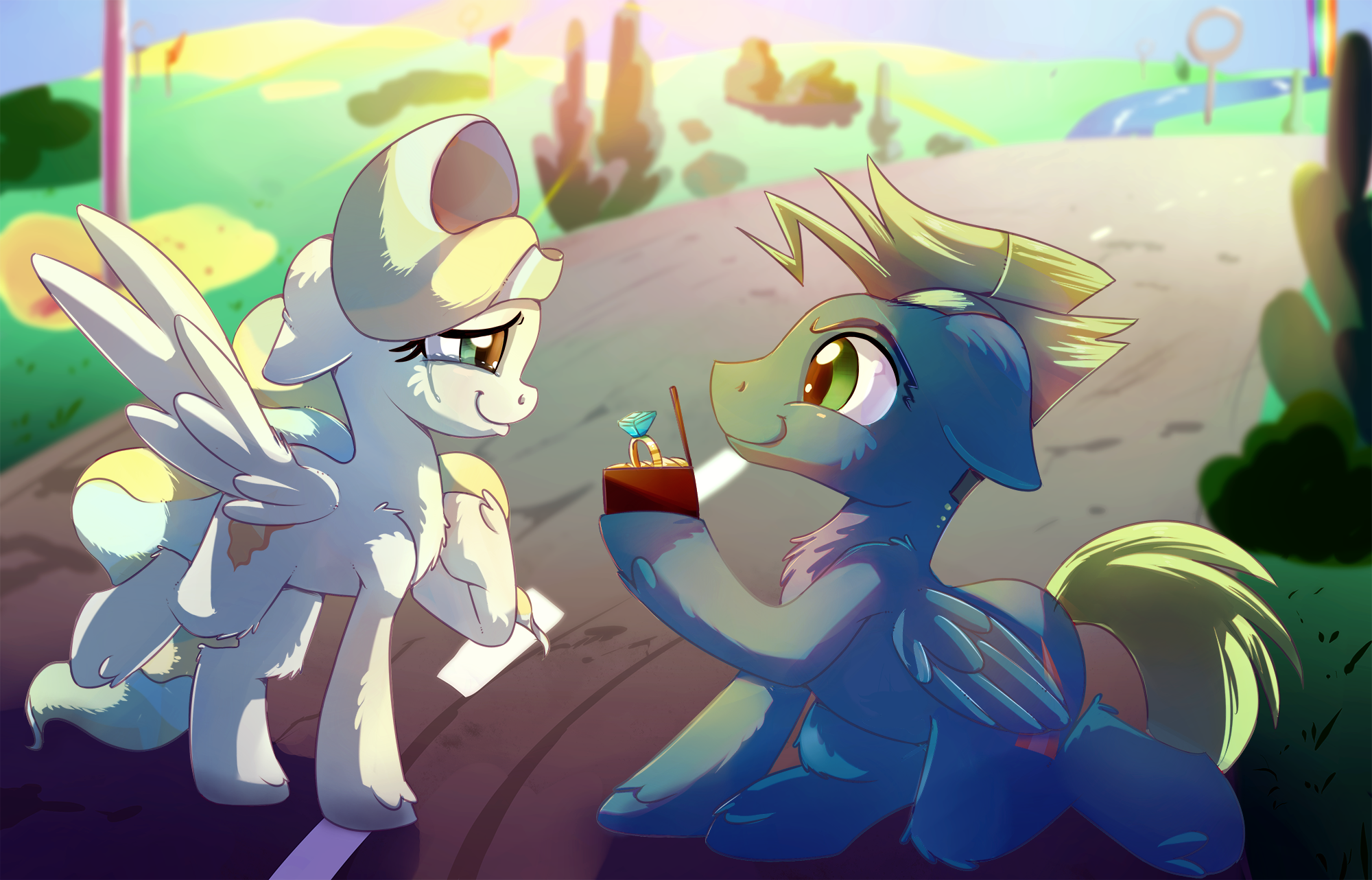 #1728530 - safe, artist:discorded, sky stinger, vapor trail, pegasus ...