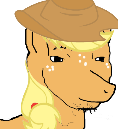 #1761644 - safe, applejack, pony, boomer, brainlet, meme, ponified, wat ...