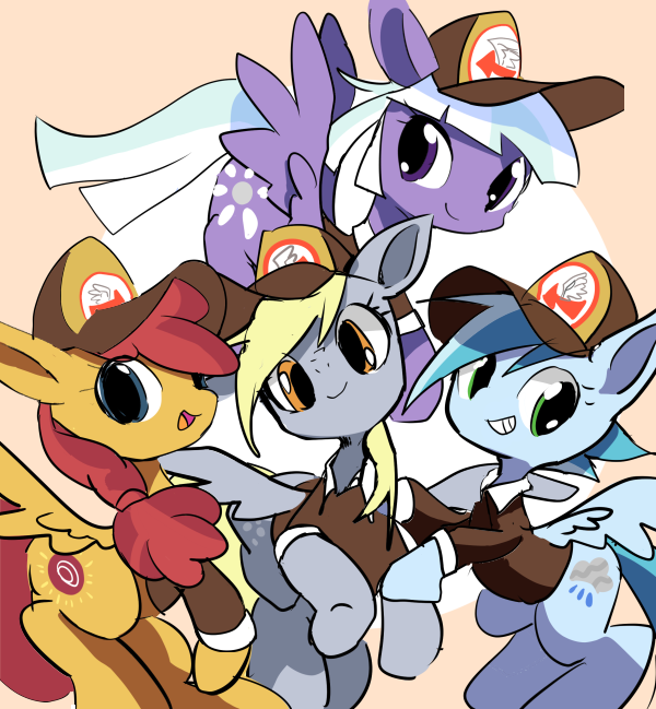 #1763186 - safe, artist:youhoujou, appointed rounds, derpy hooves ...