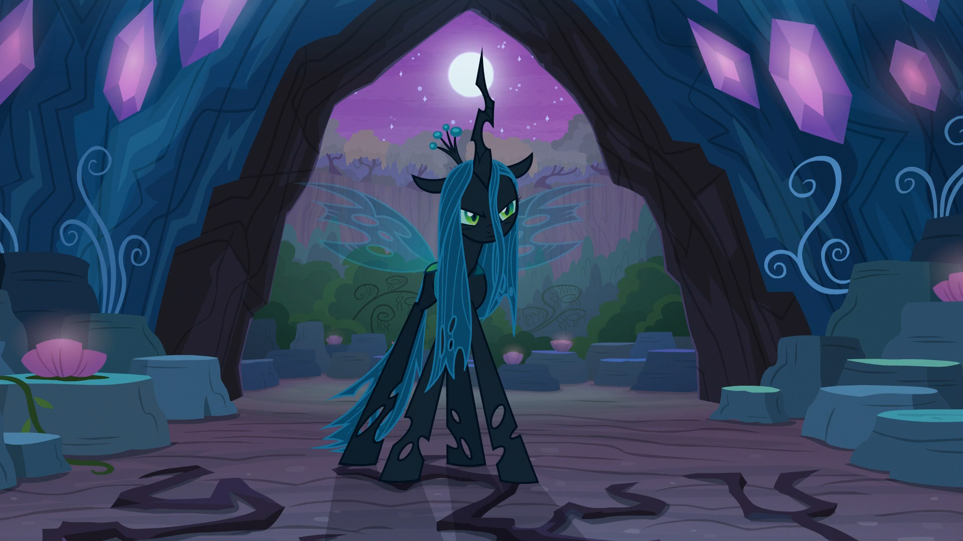 #1768792 - safe, screencap, queen chrysalis, tree of harmony ...