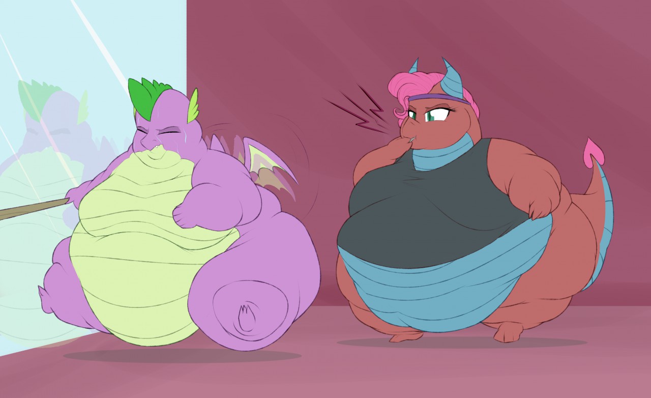 #1751897 - questionable, artist:astr0zone, mina, spike, dragon, g4 ...