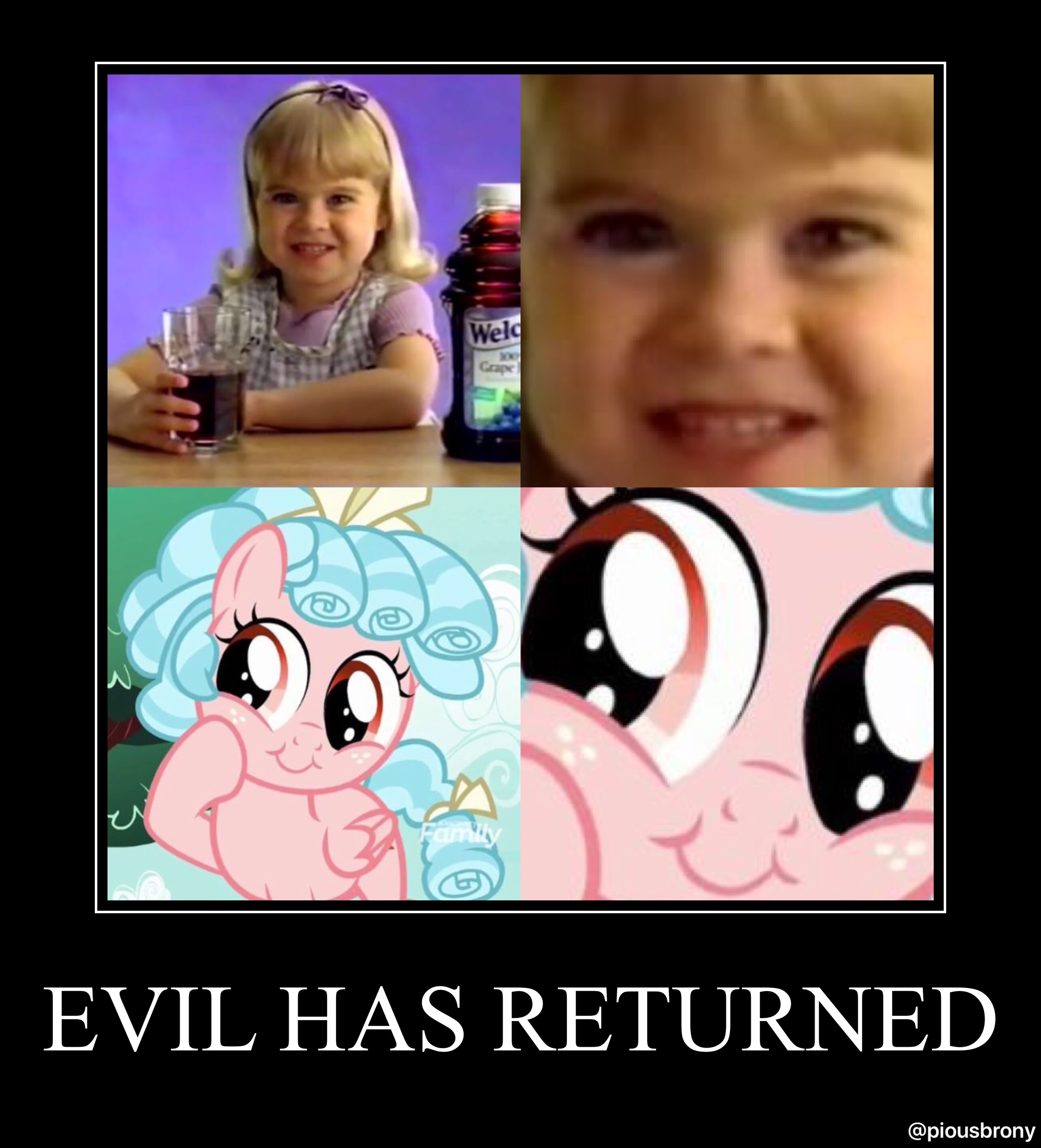 #1752447 - safe, cozy glow, demotivational poster, evil, evil grin ...