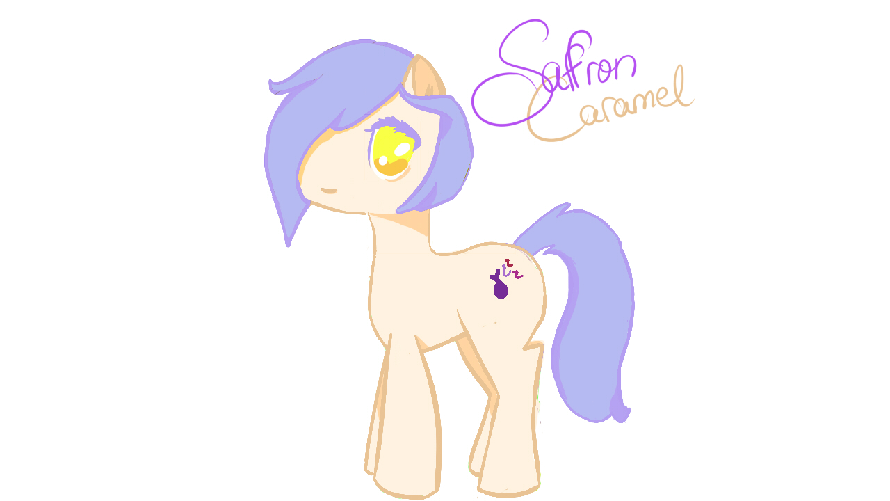 #1785404 - safe, artist:sunshineflower, oc, oc:saffroncaramel - Derpibooru