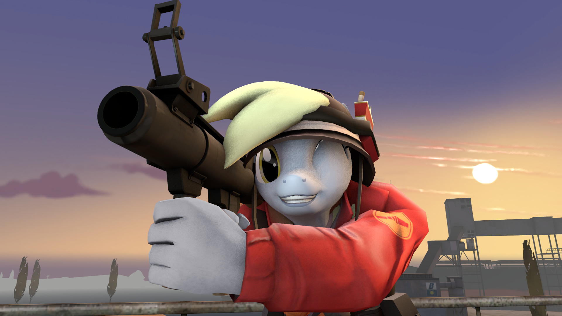 #1776994 - safe, derpy hooves, anthro, g4, 3d, derpy soldier, female ...