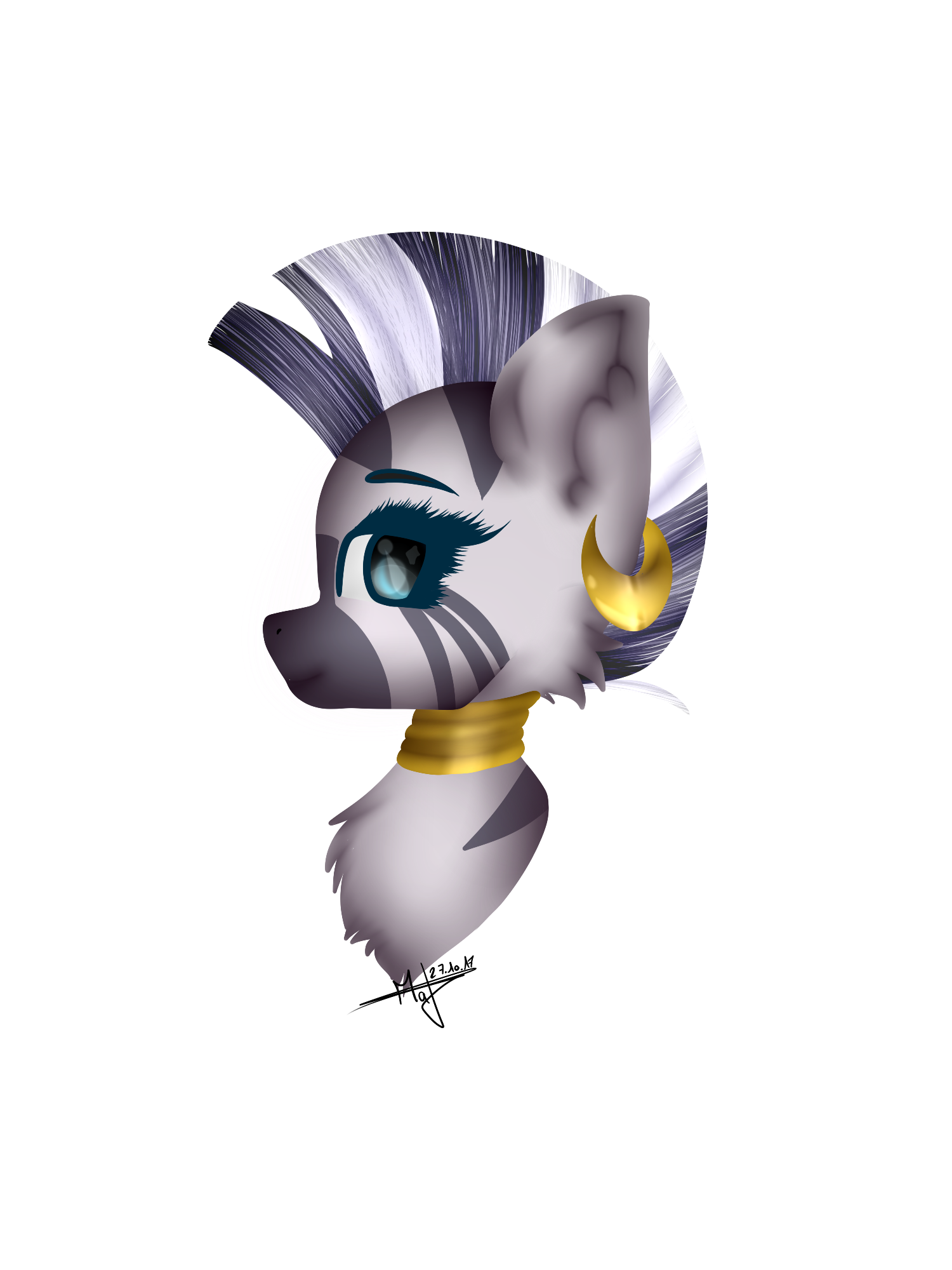 #1794893 - safe, artist:sunnymoutonnoir, zecora, pony, zebra, g4, bust ...