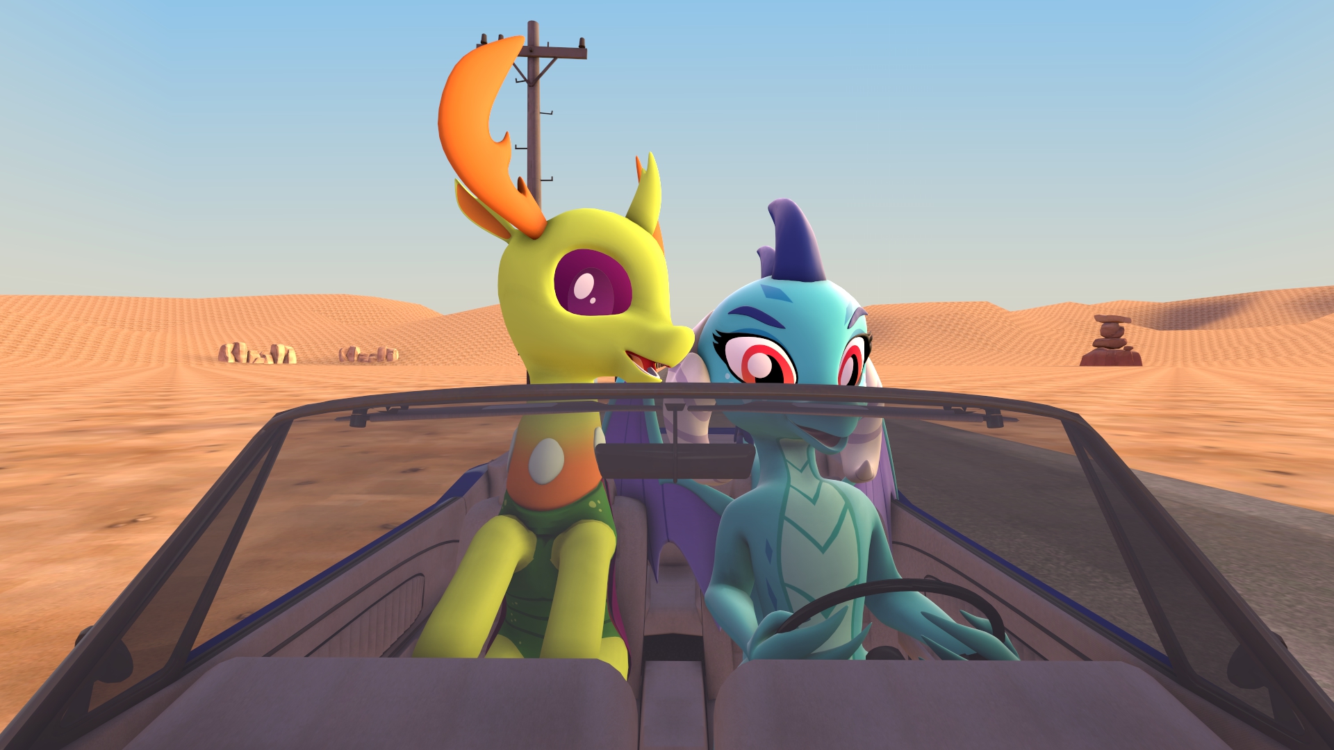 #1801184 - safe, artist:andrescortez7, princess ember, thorax ...