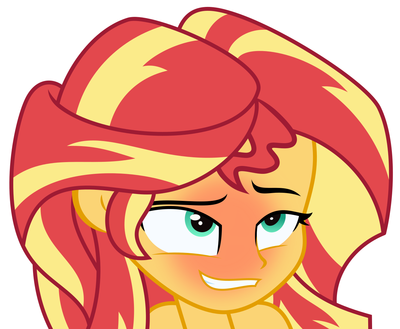 #1829995 - suggestive, artist:kingdark0001, sunset shimmer, equestria ...