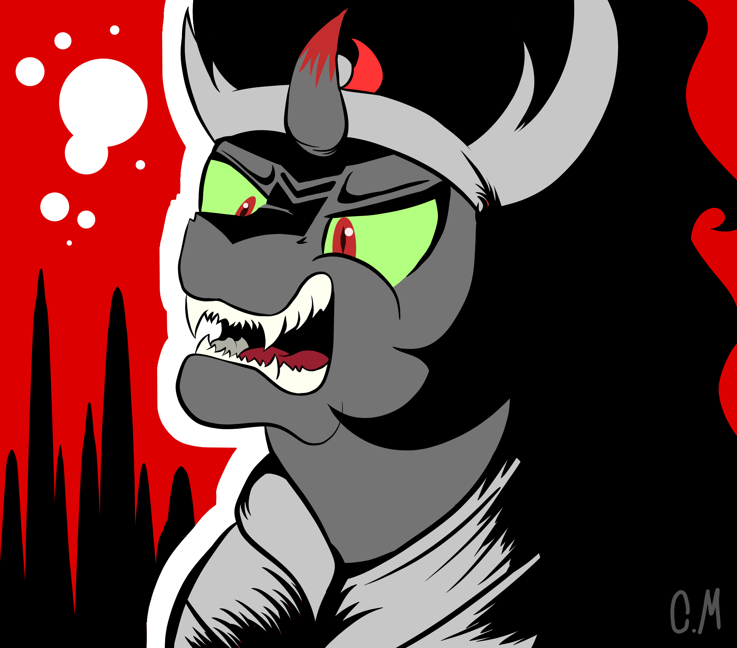 #1830727 - safe, artist:chaosmauser, king sombra, pony, angry, male ...