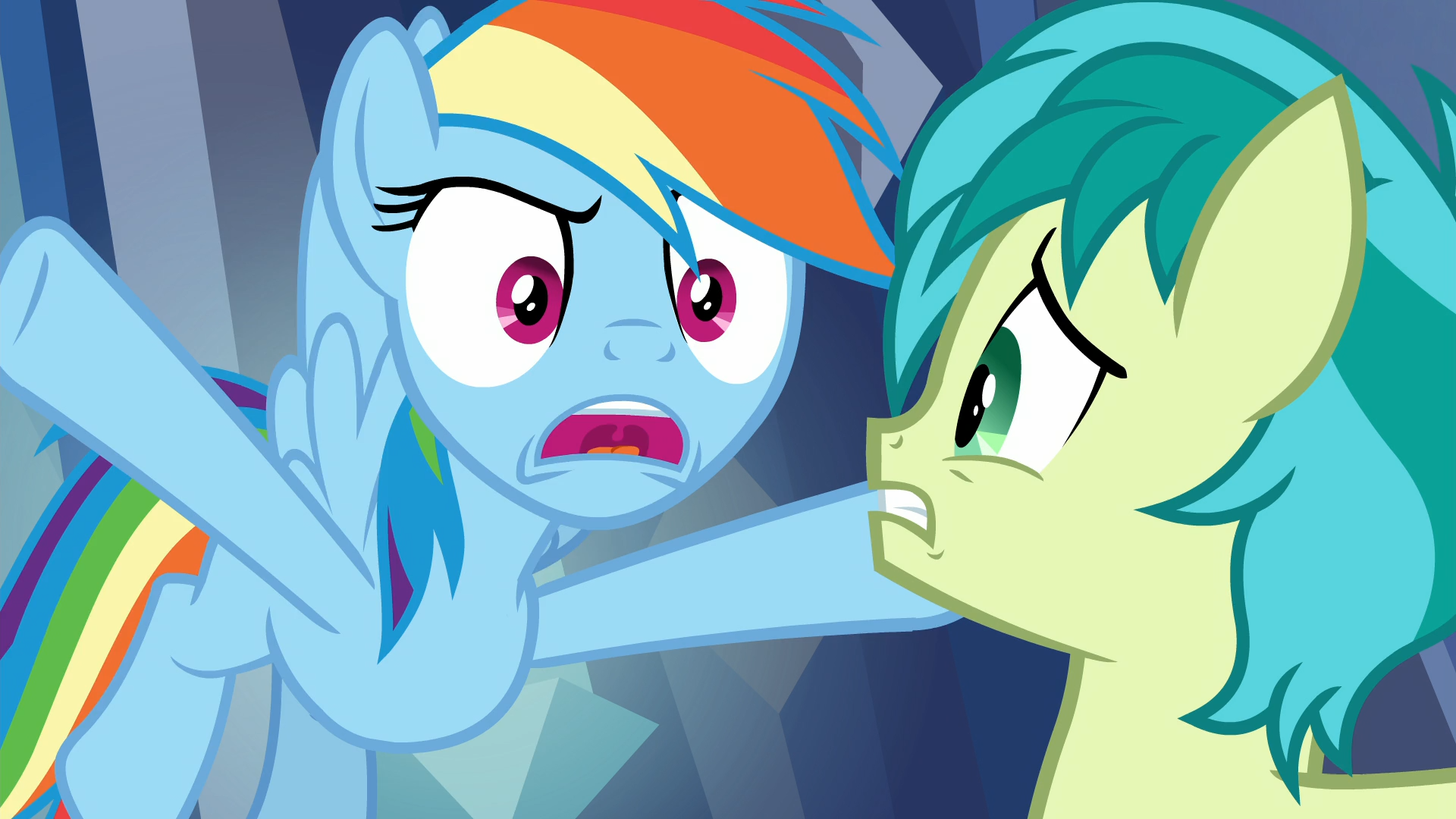 #1838725 - safe, screencap, rainbow dash, sandbar, earth pony, pegasus ...