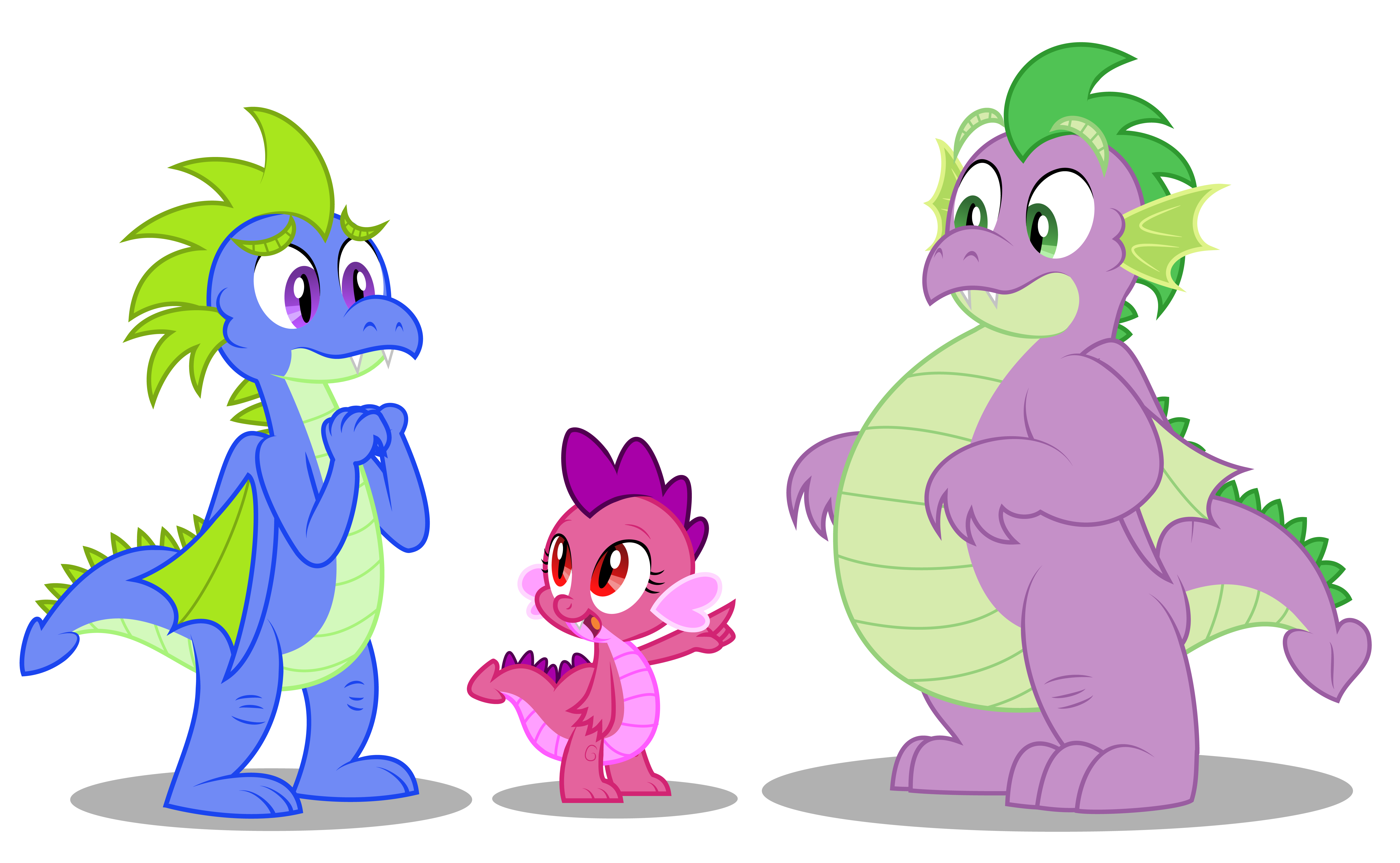 #1825901 - safe, artist:aleximusprime, spike, oc, oc:penny the dragon ...