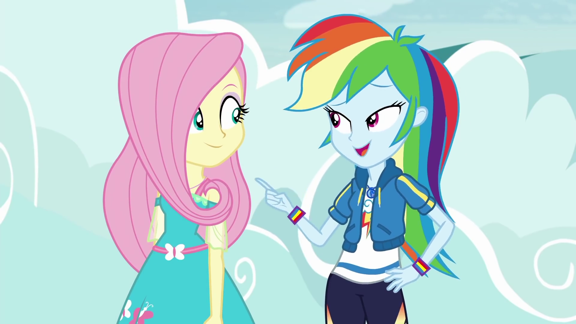 #1828590 - safe, screencap, fluttershy, rainbow dash, equestria girls ...