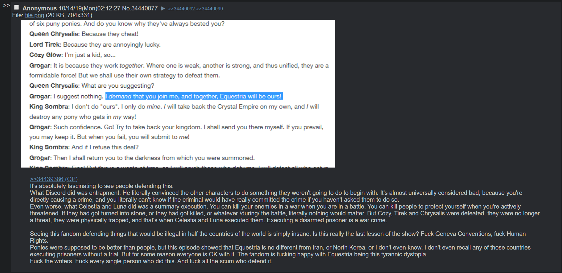 #2168441 - safe, cozy glow, discord, grogar, king sombra, lord tirek ...